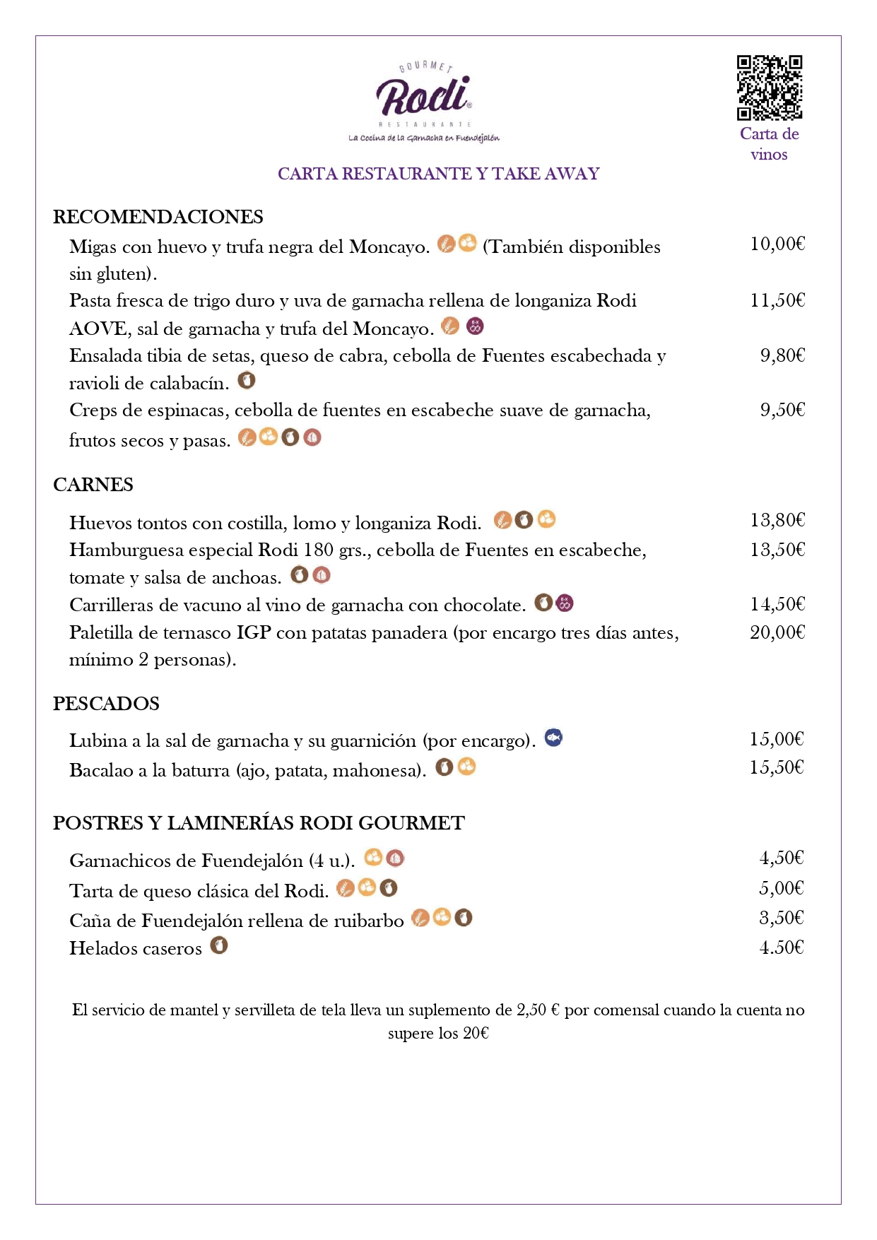 Restaurante Rodi | Carta de otoño Rodi